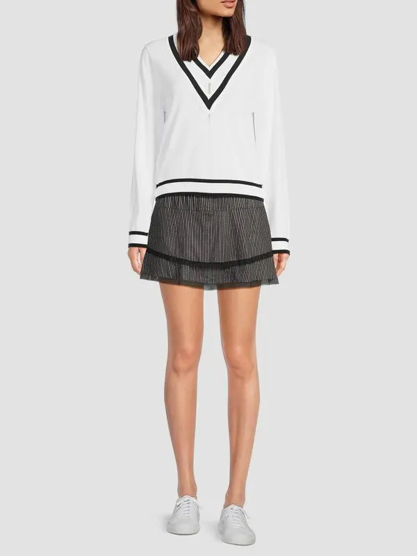 Lucky In Love Stripe It Up High-waist Pinstripe Skort