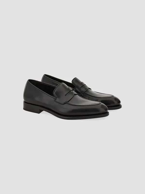 FERRAGAMO Brandy Patent Leather Penny Loafers