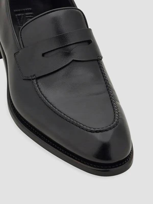 FERRAGAMO Brandy Patent Leather Penny Loafers