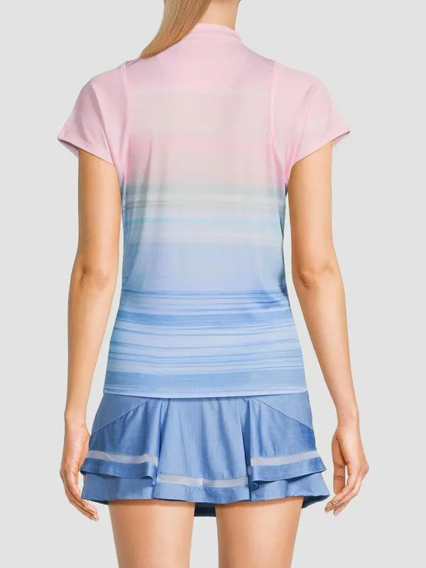 Lucky In Love Linen Vision Ruche Short-sleeve Top