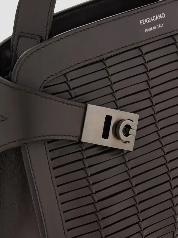 FERRAGAMO Hug Leather Shoulder Bag