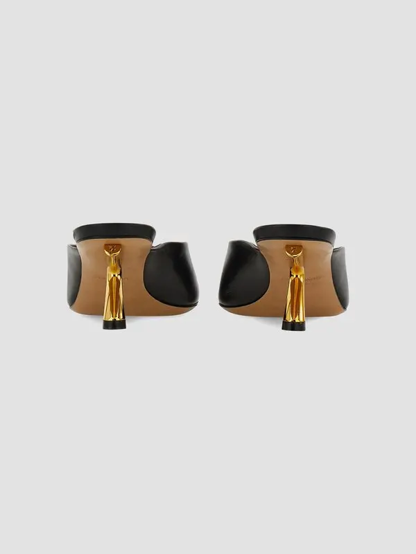 FERRAGAMO Igea 55mm Leather Mules - Nero