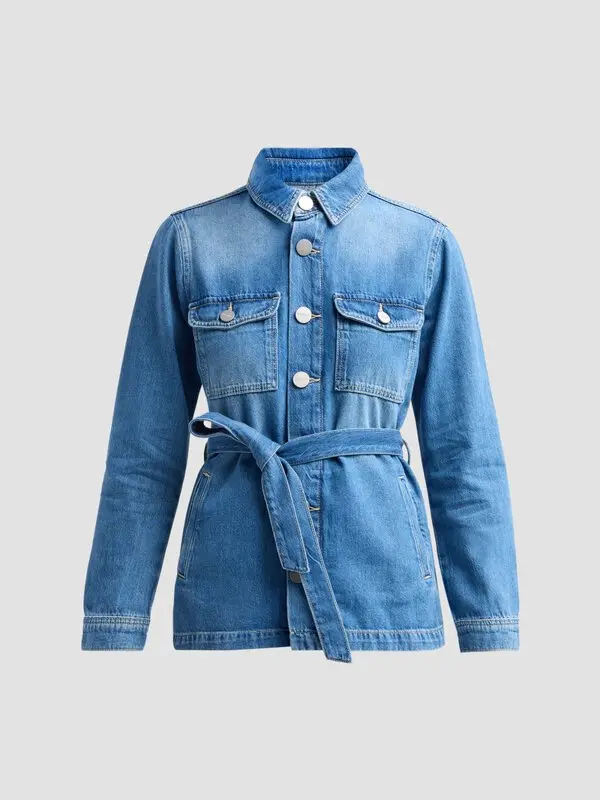 L'Agence Samaya Denim Safari Jacket - Torvang