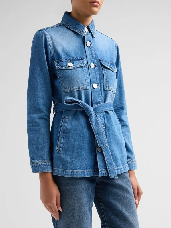 L'Agence Samaya Denim Safari Jacket