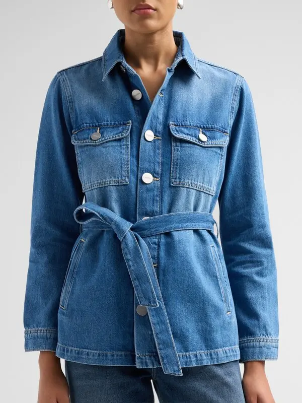 L'Agence Samaya Denim Safari Jacket