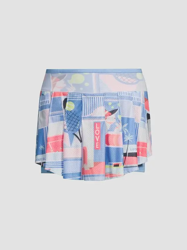 Lucky In Love Linen Noveau Intuition Mini Skort