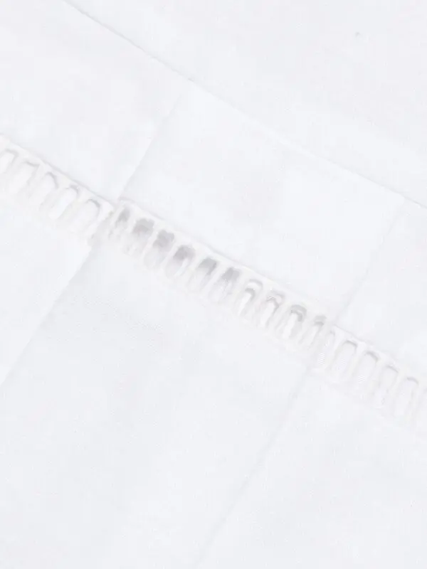 LE JEAN Eyelet Linen Shirtdress