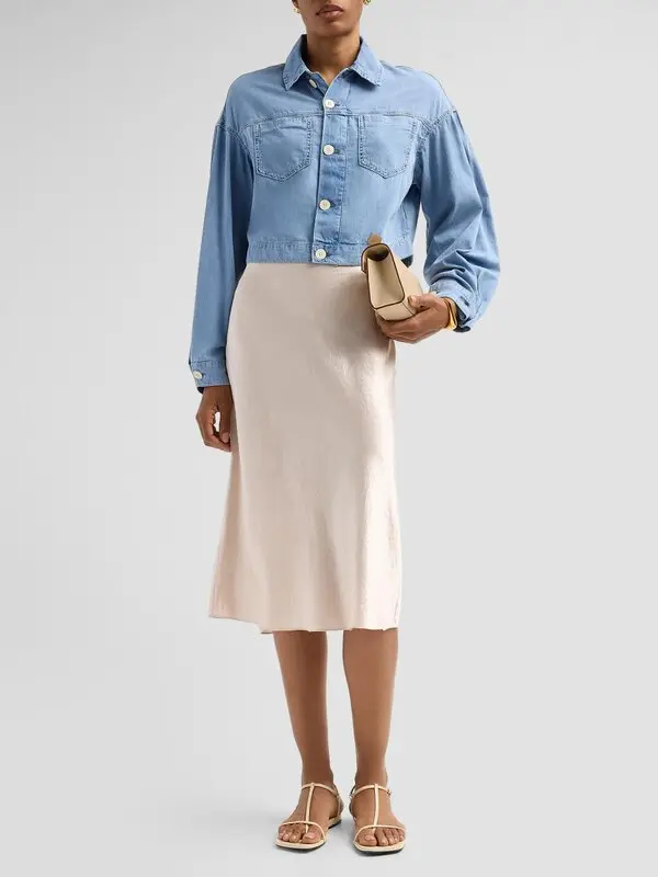 L'Agence Gaines Balloon Sleeve Crop Jacket