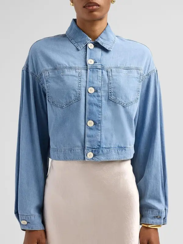 L'Agence Gaines Balloon Sleeve Crop Jacket