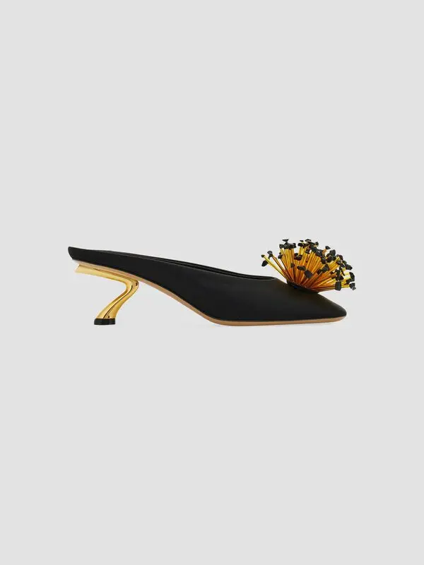 FERRAGAMO Safi 55mm Floral Appliqué Mules