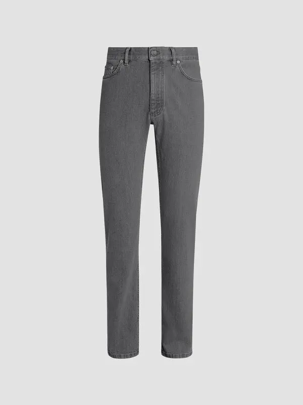Zegna Washed Stretch Cotton Roccia Jeans