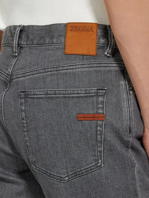 Zegna Washed Stretch Cotton Roccia Jeans