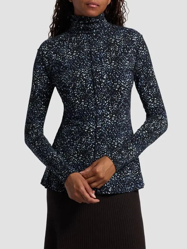 Proenza Schouler White Label Audrey Cheetah Print Top