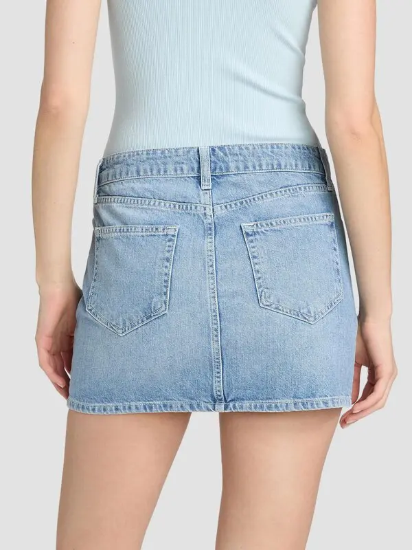 L'Agence Solene Four-button Denim Miniskirt