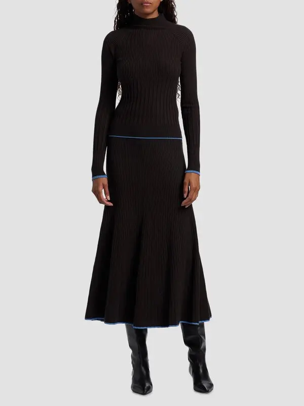 Proenza Schouler White Label Carly Souffle Knit Midi-skirt