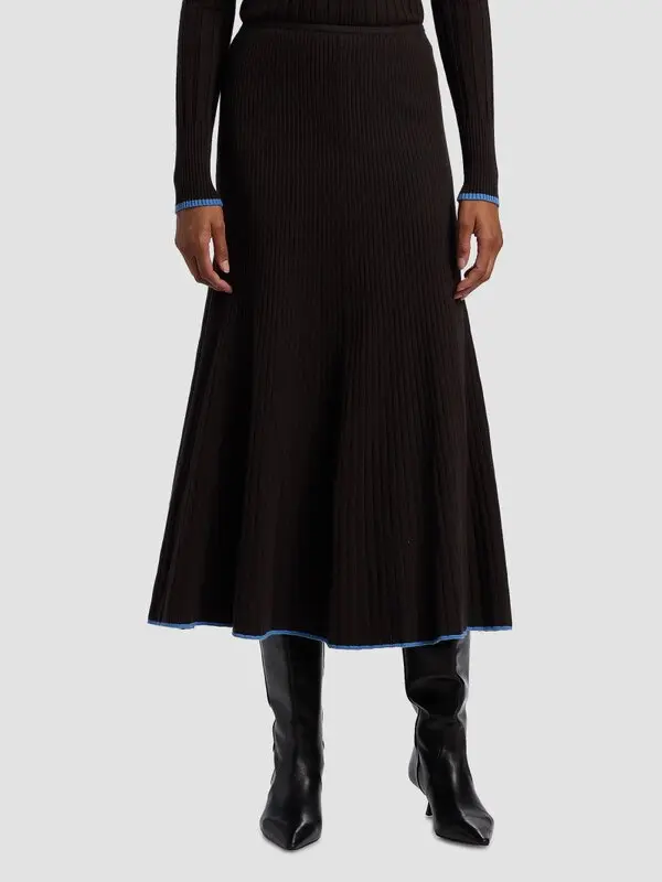 Proenza Schouler White Label Carly Souffle Knit Midi-skirt