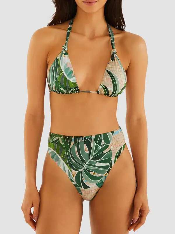 Farm Rio Mosaic High-waisted Bikini Bottom