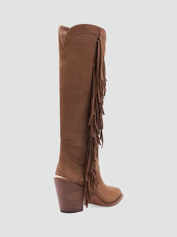 Partlow Cami 90mm Fringed Suede Knee-high Boots