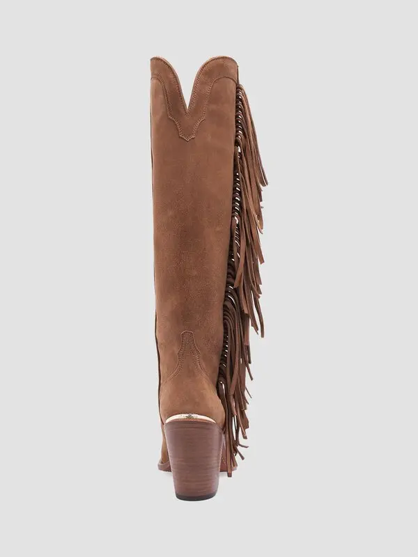 Partlow Cami 90mm Fringed Suede Knee-high Boots
