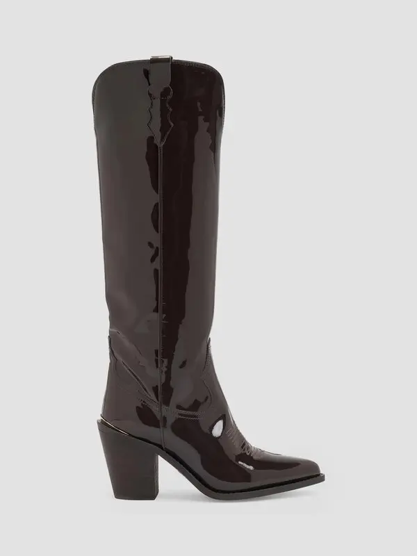 Partlow Coco 90mm Patent Leather Knee-high Boots
