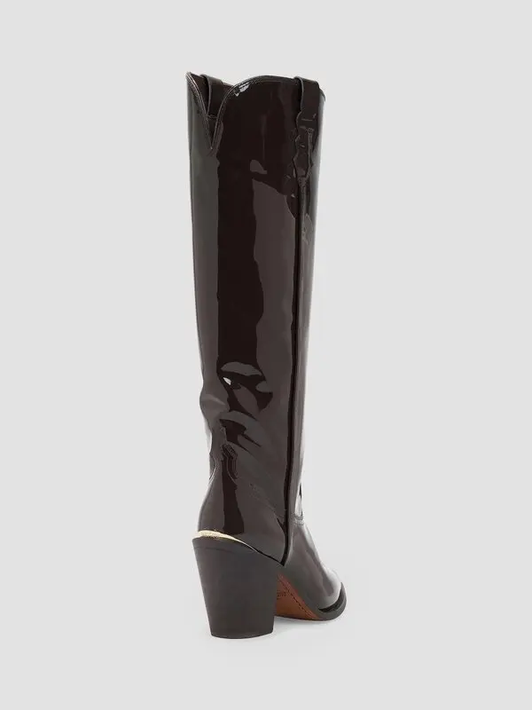 Partlow Coco 90mm Patent Leather Knee-high Boots