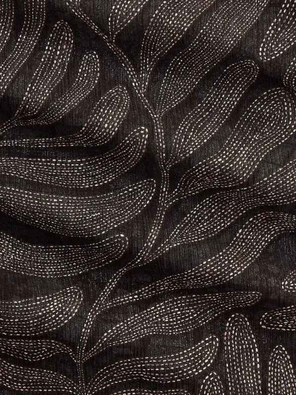Ralph Lauren Foiled Crinkle Chiffon Wrap Scarf