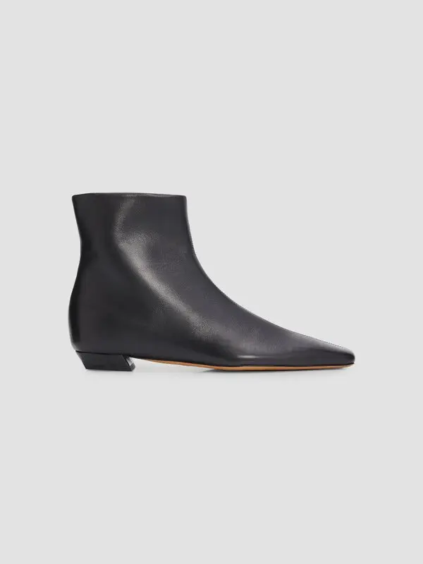 Proenza Schouler Trap Flat Leather Ankle Boots