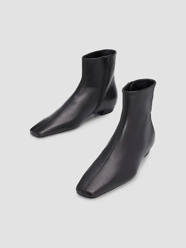 Proenza Schouler Trap Flat Leather Ankle Boots