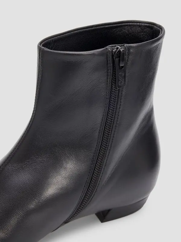 Proenza Schouler Trap Flat Leather Ankle Boots