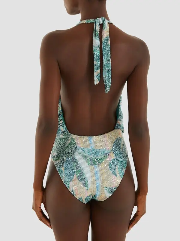 Farm Rio Mosaic Draped One-piece Swimsuit