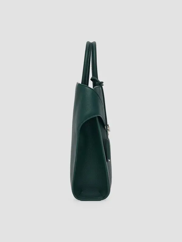 FERRAGAMO Hug Hammered Leather Tote