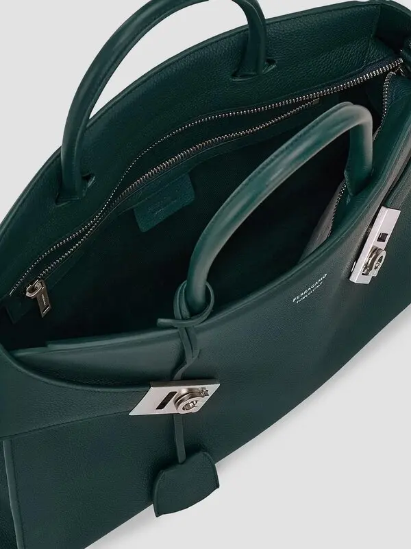 FERRAGAMO Hug Hammered Leather Tote