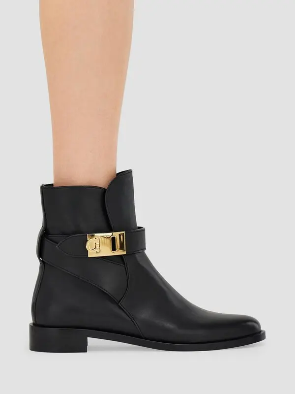 FERRAGAMO Zanira Leather Ankle Boots