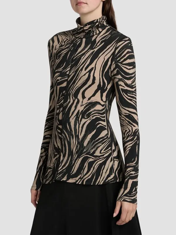 Proenza Schouler White Label Audrey Marble Jersey Top
