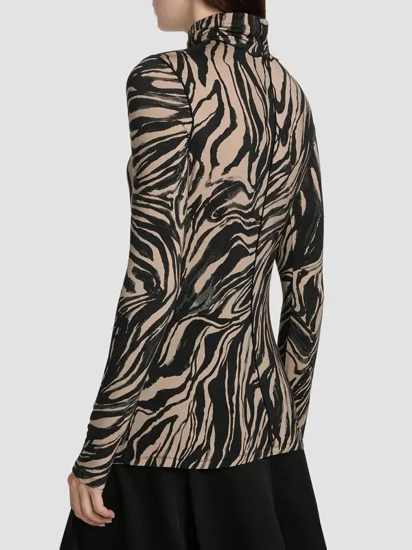 Proenza Schouler White Label Audrey Marble Jersey Top