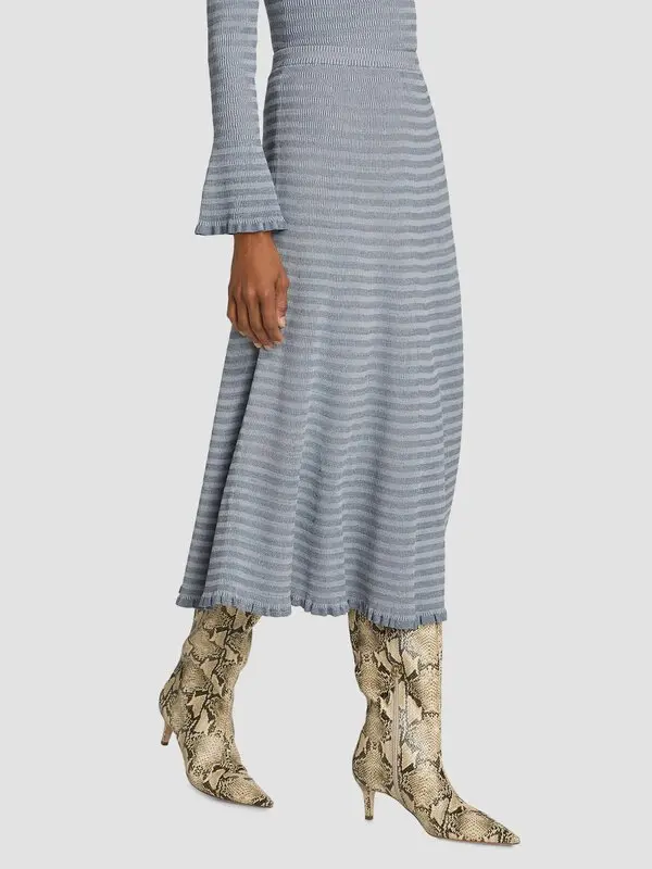 Proenza Schouler White Label Stina Geo Stripe Midi-skirt