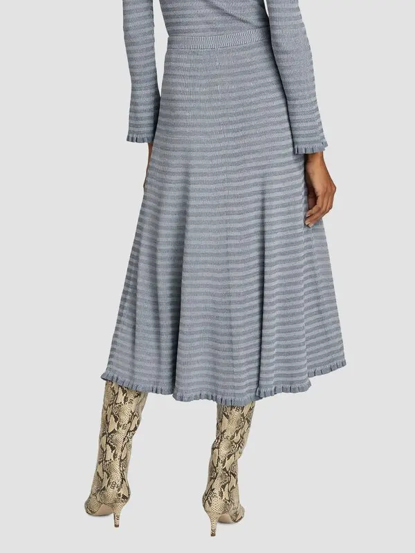Proenza Schouler White Label Stina Geo Stripe Midi-skirt