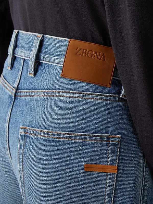Zegna Bleached Cotton Roccia Jeans
