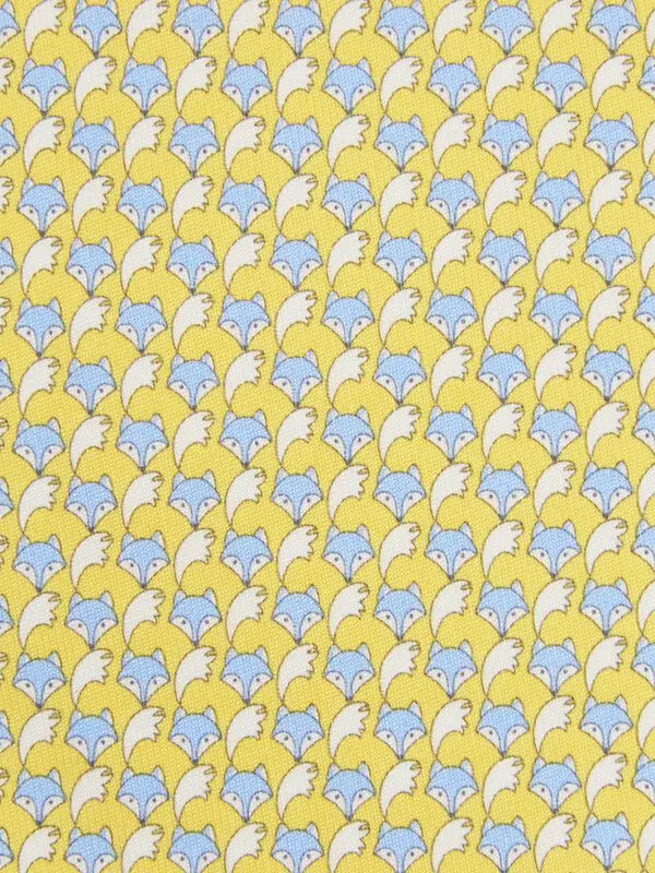 FERRAGAMO Alda Animal-print Silk Tie - Giallo