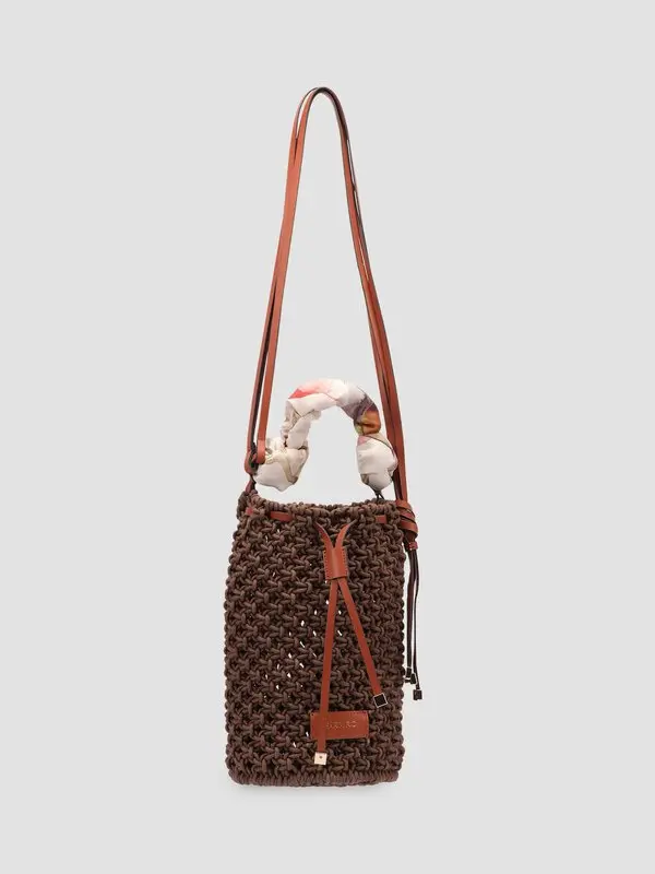 Farm Rio Macramé Bucket Bag