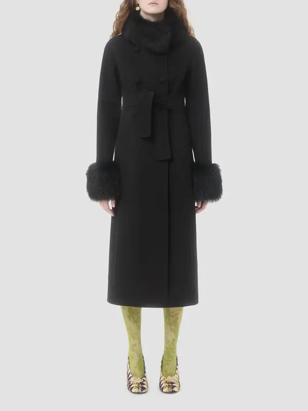 Valentino Garavani Compact Drap Coat - Black