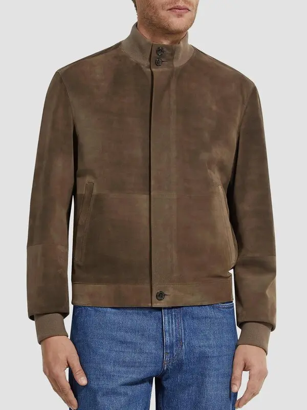 Zegna Leather Blouson Jacket