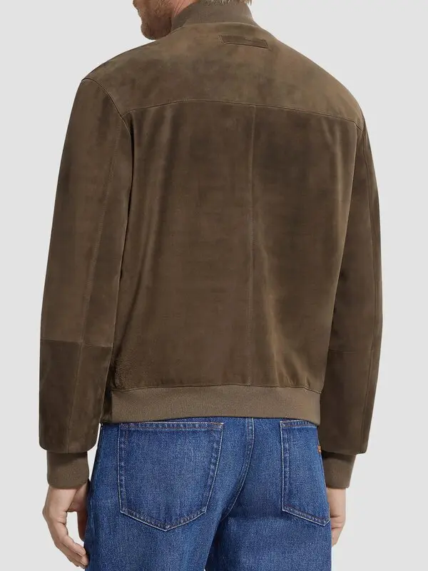 Zegna Leather Blouson Jacket