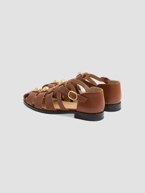 Valentino Garavani Vlogo Signature Calfskin Fisherman 20mm Sandals