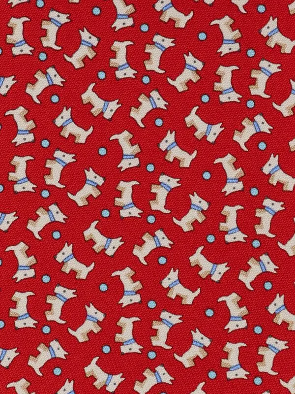 FERRAGAMO Charlie-print Silk Tie - Rosso