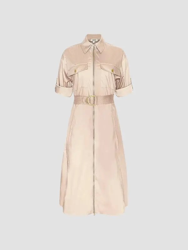 L'Agence Callen Cotton-blend Midi Shirtdress