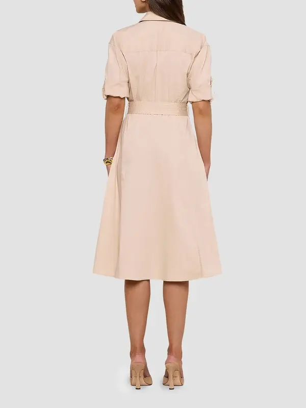 L'Agence Callen Cotton-blend Midi Shirtdress