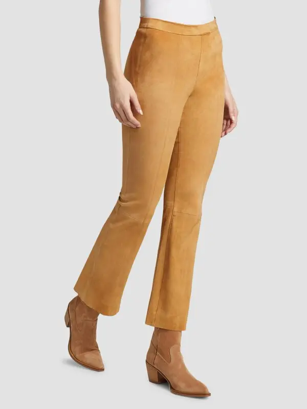 Sprwmn Ankle Flare Suede Pants