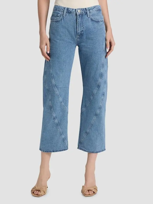 L'Agence Frasier Ultra High-rise Barrel-leg Crop Jeans
