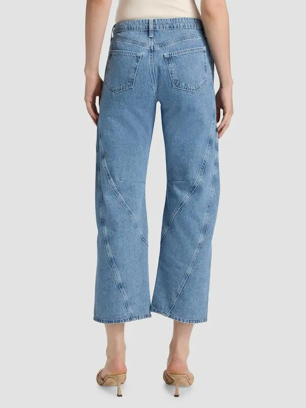 L'Agence Frasier Ultra High-rise Barrel-leg Crop Jeans